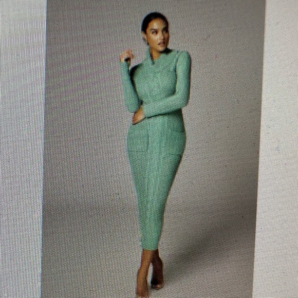 JLUXLABEL | Dresses | Francesca Cable Sweater Dress In Rust And Teal ...